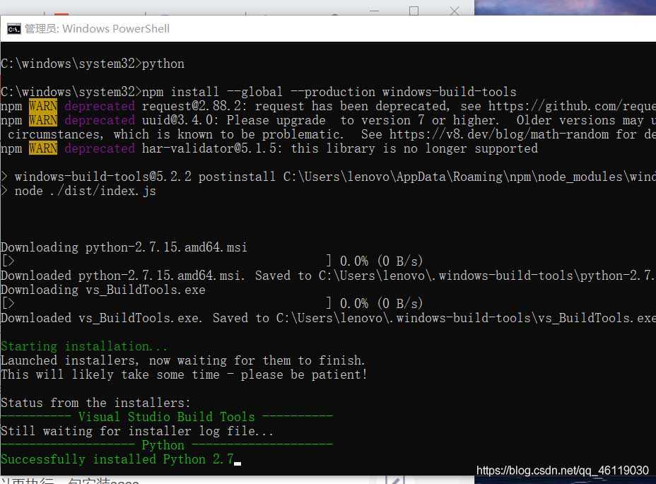 解决npm i 报错以及python安装卡住的问题_因特网(www.inte.net)
