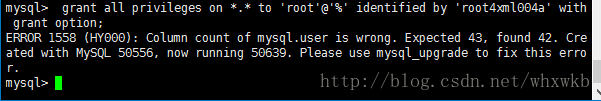解决mysql数据库设置远程连接权限执行grantallprivilegeson*.*to'root'@'%'identifiedby'密码'withgrantoptio报错_因特网(www ...