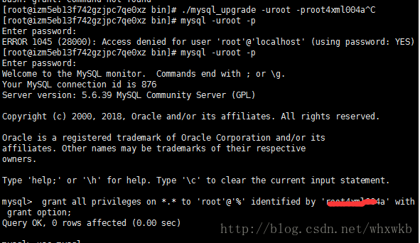 解决mysql数据库设置远程连接权限执行grantallprivilegeson*.*to'root'@'%'identifiedby'密码'withgrantoptio报错_因特网(www ...