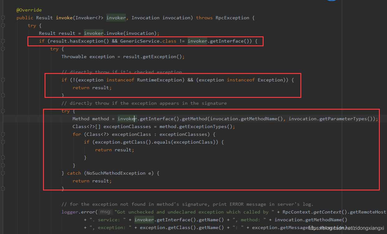 dubbo将异常转换成RuntimeException的原因分析 ExceptionFilter_因特网(www.inte.net)